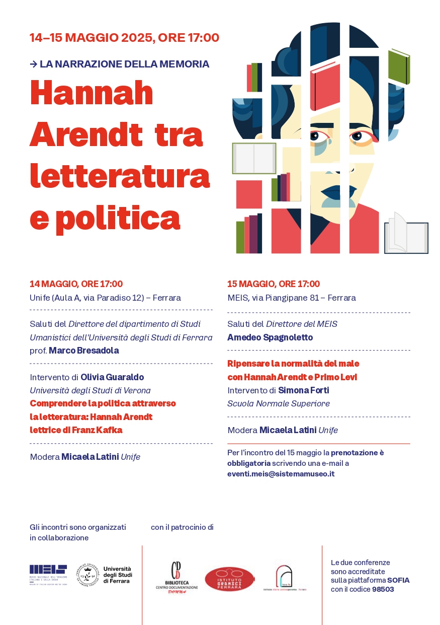 14/15 maggio, conferenze su Hannah Arendt - MEIS